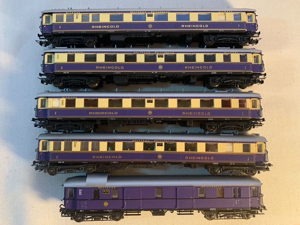 Liliput Rheingold Wagen Set, DC, H0, ohne OVP (Gebraucht) in Hombrechtikon für CHF 79 – mit ...