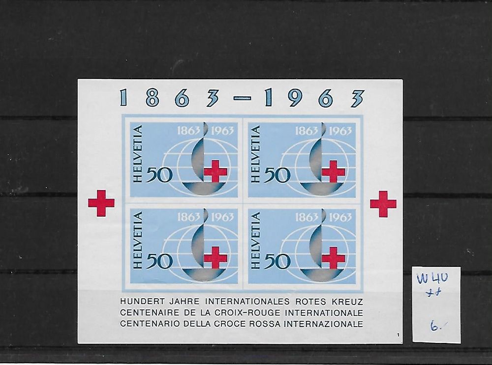 Croix Rouge 1963 W40 ** | Acheter sur Ricardo