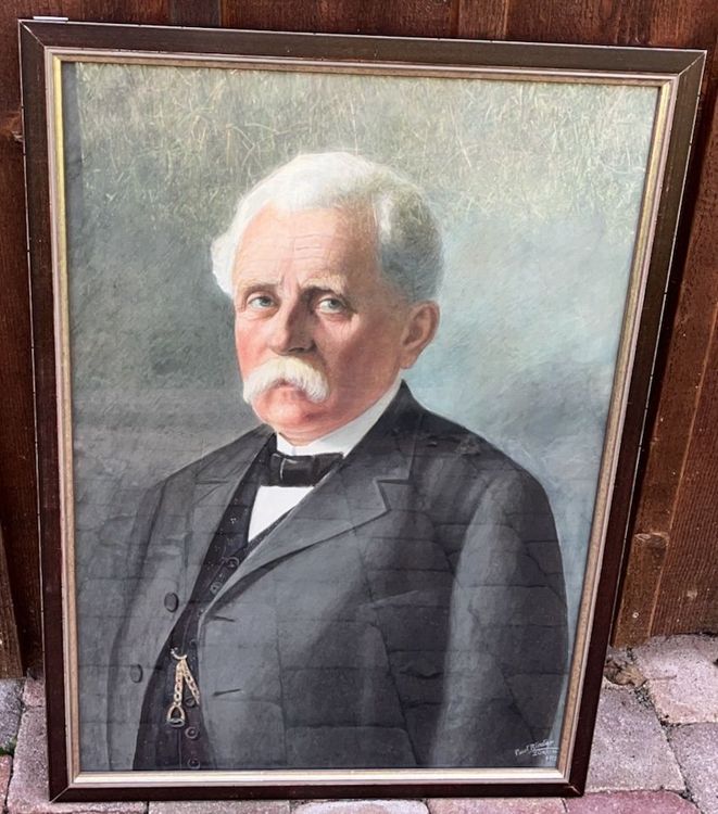 Aquarell, tolles Herren Portrait von Paul Bleuler (ID L123) (Gebraucht ...