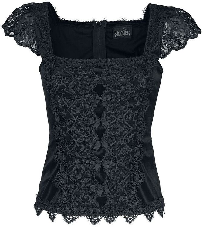 Sinister gothic Top Samt schwarz XS | Kaufen auf Ricardo