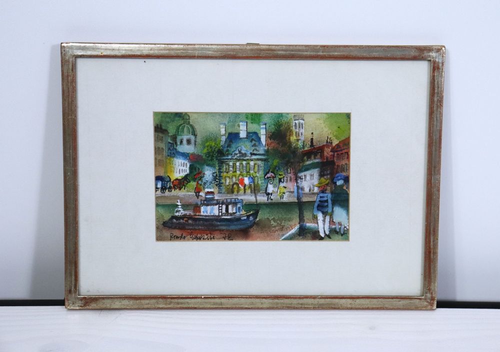 Romolo Esposito 1913-1991, Aquarell/Mischtechnik, signiert | Kaufen auf Ricardo