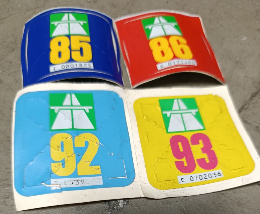 Vignetten Sammlung Schweiz 85, 86, 92, 93 Oldtimer (Neu (gemäss ...