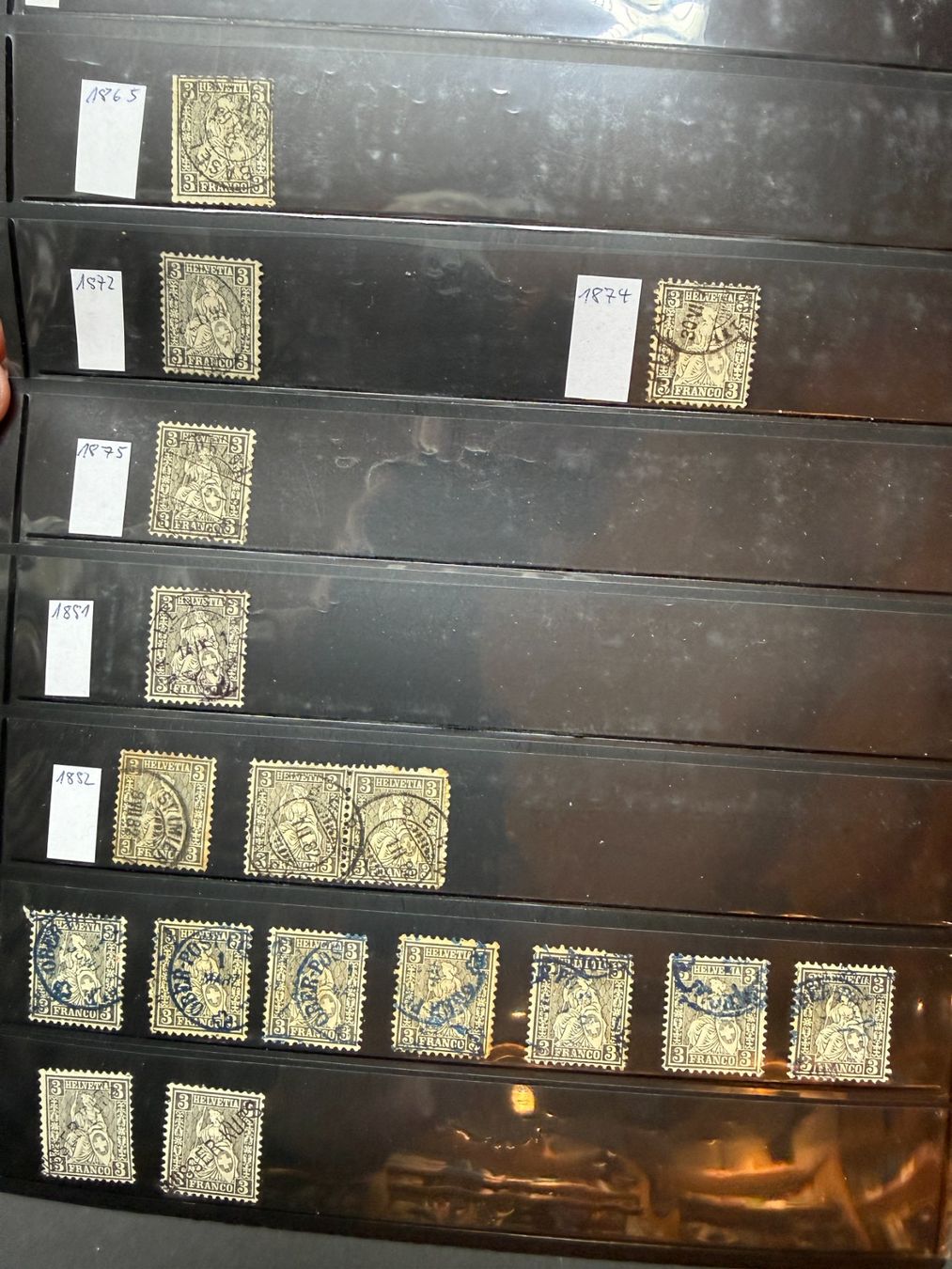 Aussergewöhnliches Lot Sitzende Helvetia 3 Rp. Zu. Nr. 29 (Gebraucht ...