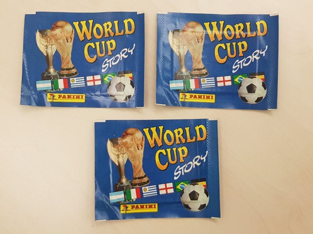 3 X Panini Tüten World Cup Story 1990 (Neu und originalverpackt) in ...