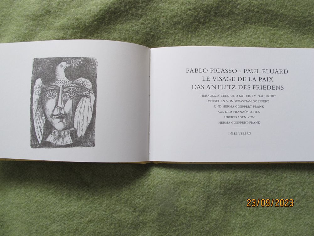 PICASSO - 4 Kunstdrucke auf Velin mit Buch Eluard-Picasso (Neu (gemäss ...