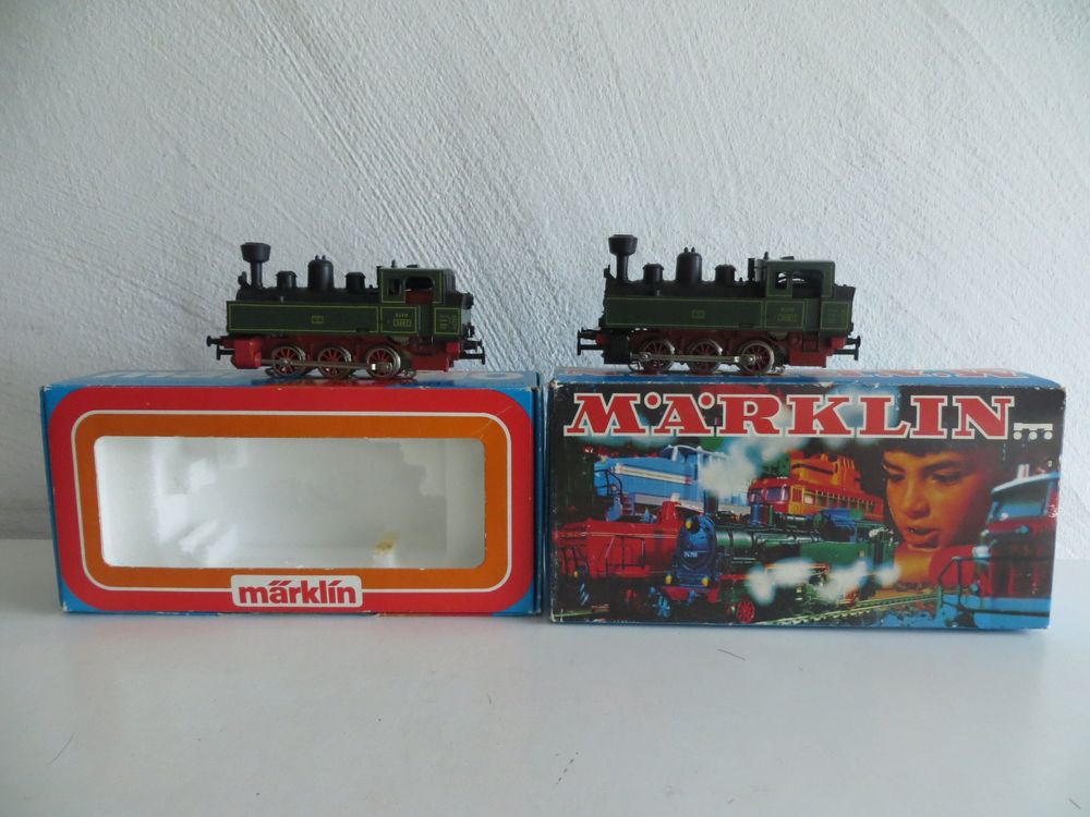 Märklin H0: 2 x grüne Dampflok KLVM, 3087, WS, mit OVP (Gebraucht) in ...