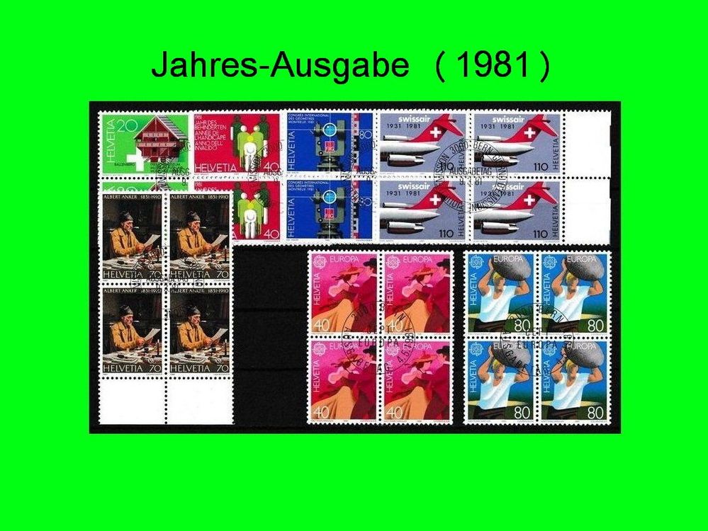 Viererblock "Jahres-Ausgabe 1981" (Neu (gemäss Beschreibung)) in Dübendorf für CHF 2 – mit ...
