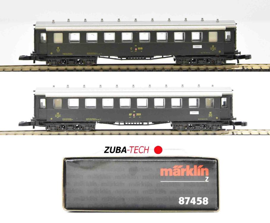 Märklin 87458 Stahlwagen-Set 2-tlg Spur Z SBB mit OVP (Gebraucht) in St ...