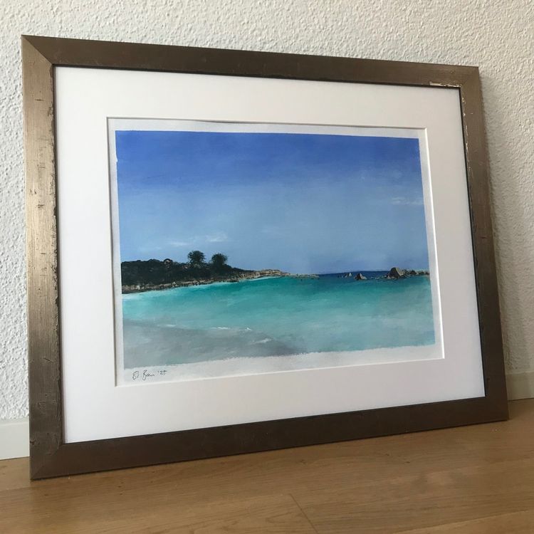 Korsika Moderne Kunst Impressionismus Meer Felsen Acryl (Neu (gemäss ...