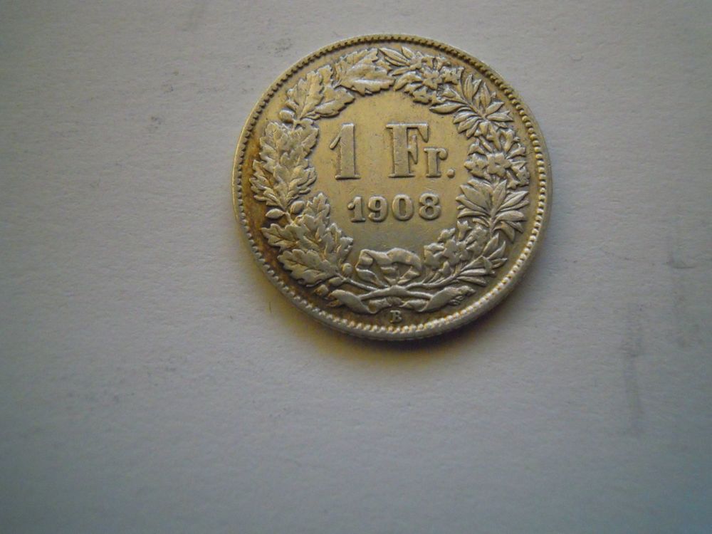 1 Fr. 1908 silber (Gebraucht) in Kriegstetten für CHF 3.15 – mit Lieferung auf Ricardo kaufen