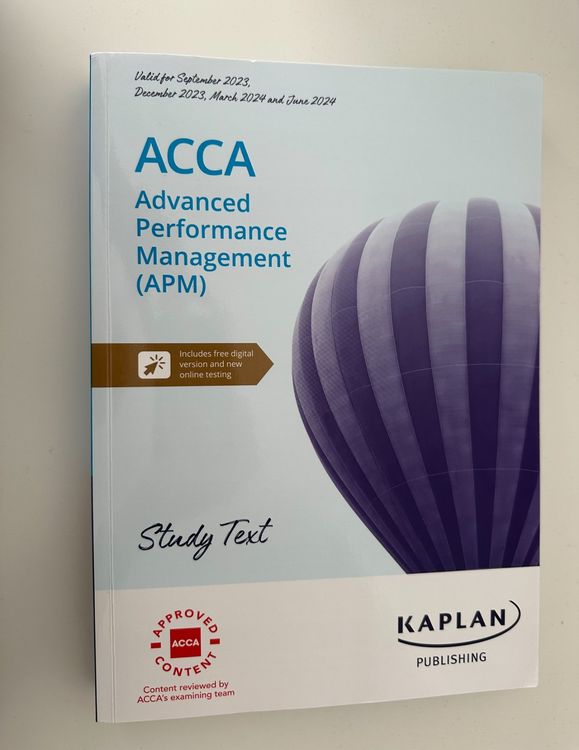 ACCA Study Materials - APM Advanced Performance Management (Gebraucht ...