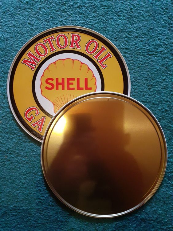2 Shell Motor-Oil Gasoline USA Schilder für Tanksäule Deko | Kaufen auf ...