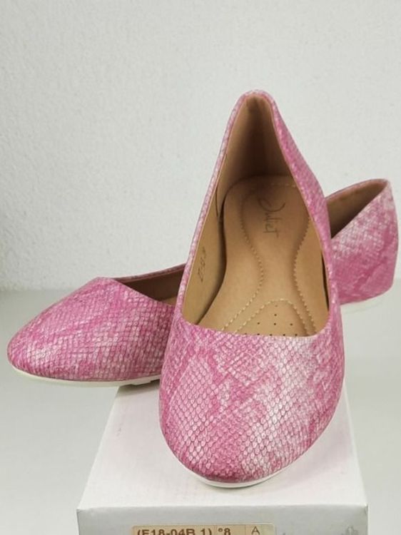 Ballerina Schlangenhautoptik pink dezenter Glanz Gr. 39 (Neu und ...