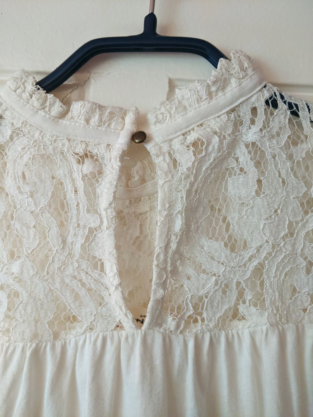 NAF NAF : Top crème, haut en dentelle L-XL (Neu und originalverpackt ...