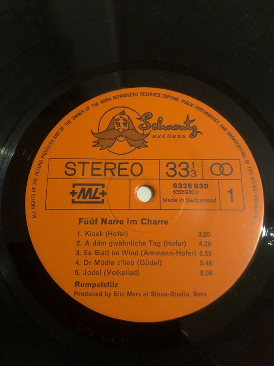 Rumpelstilz 1976 Füüf Narre im Charre (Gebraucht) in Faulensee für CHF ...