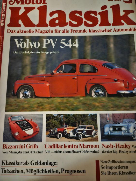 Motor Klassik 3/89 Volvo PV 544 Bizzarrini Griffo Nash xx (Gebraucht ...