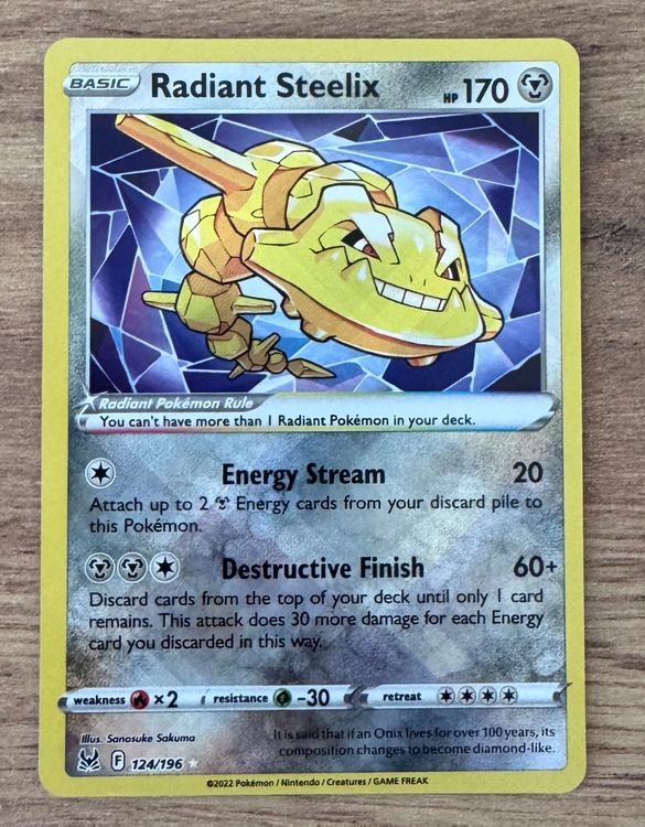 Radiant Steelix Pokemon Lost Origin 124/196 (Gebraucht) in Andelfingen ...