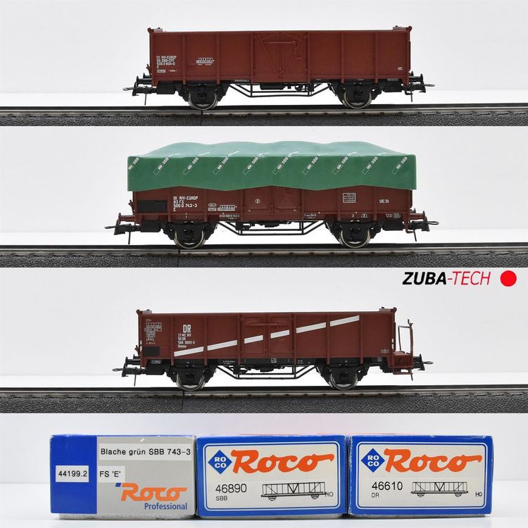 Roco 3x Hochbordwagen DB/FS/DR H0 GS OVP (Gebraucht) in St. Gallen für ...