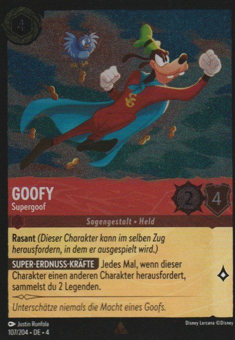 TCG Disney LORCANA URSULAS RÜCKKEHR 107 FOIL Goofy - Super g (Neu ...