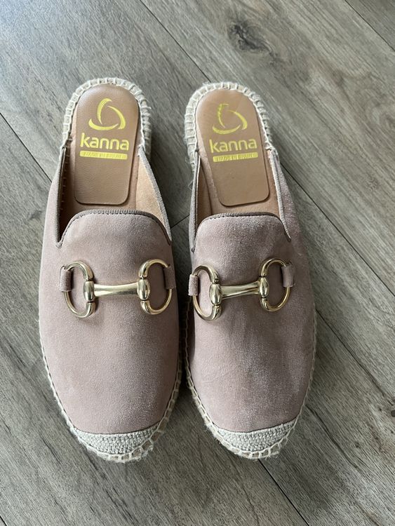 Kanna Leder Slippers mit weichem Fussbett (Neu (gemäss Beschreibung ...