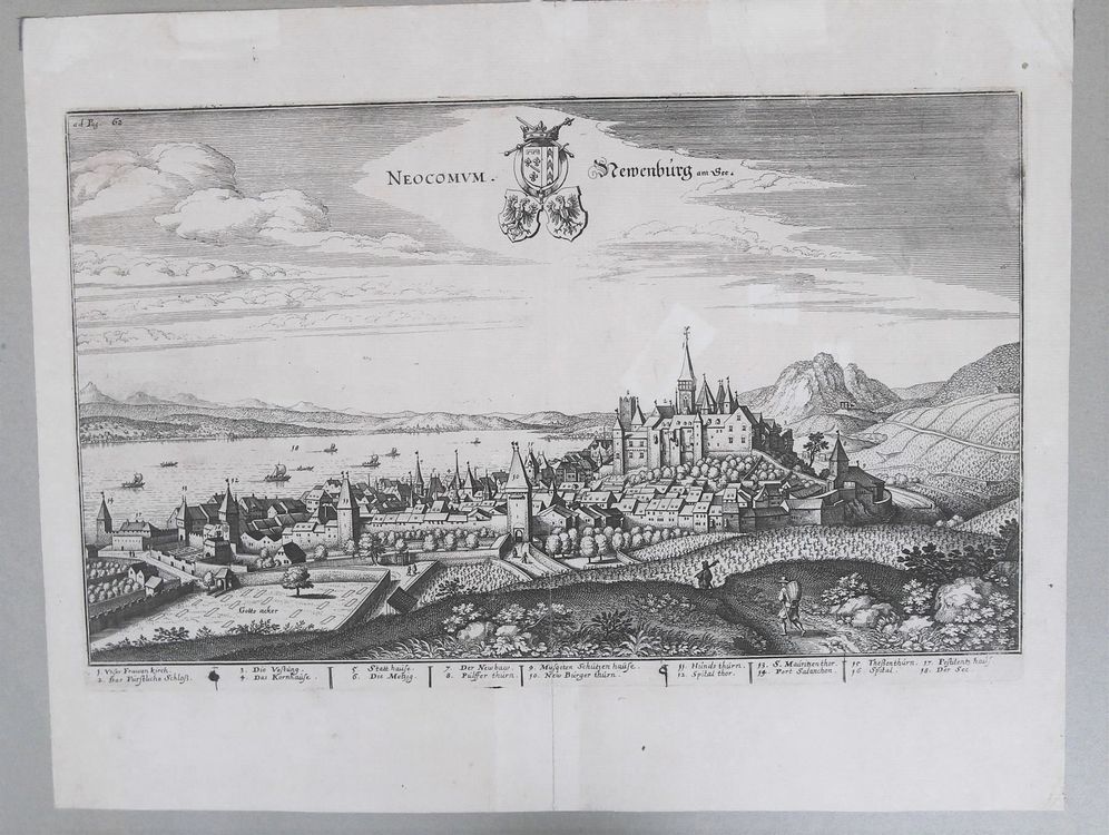 Neuchâtel Kupferstich von Merian (Gebraucht) in für CHF 140 – mit ...