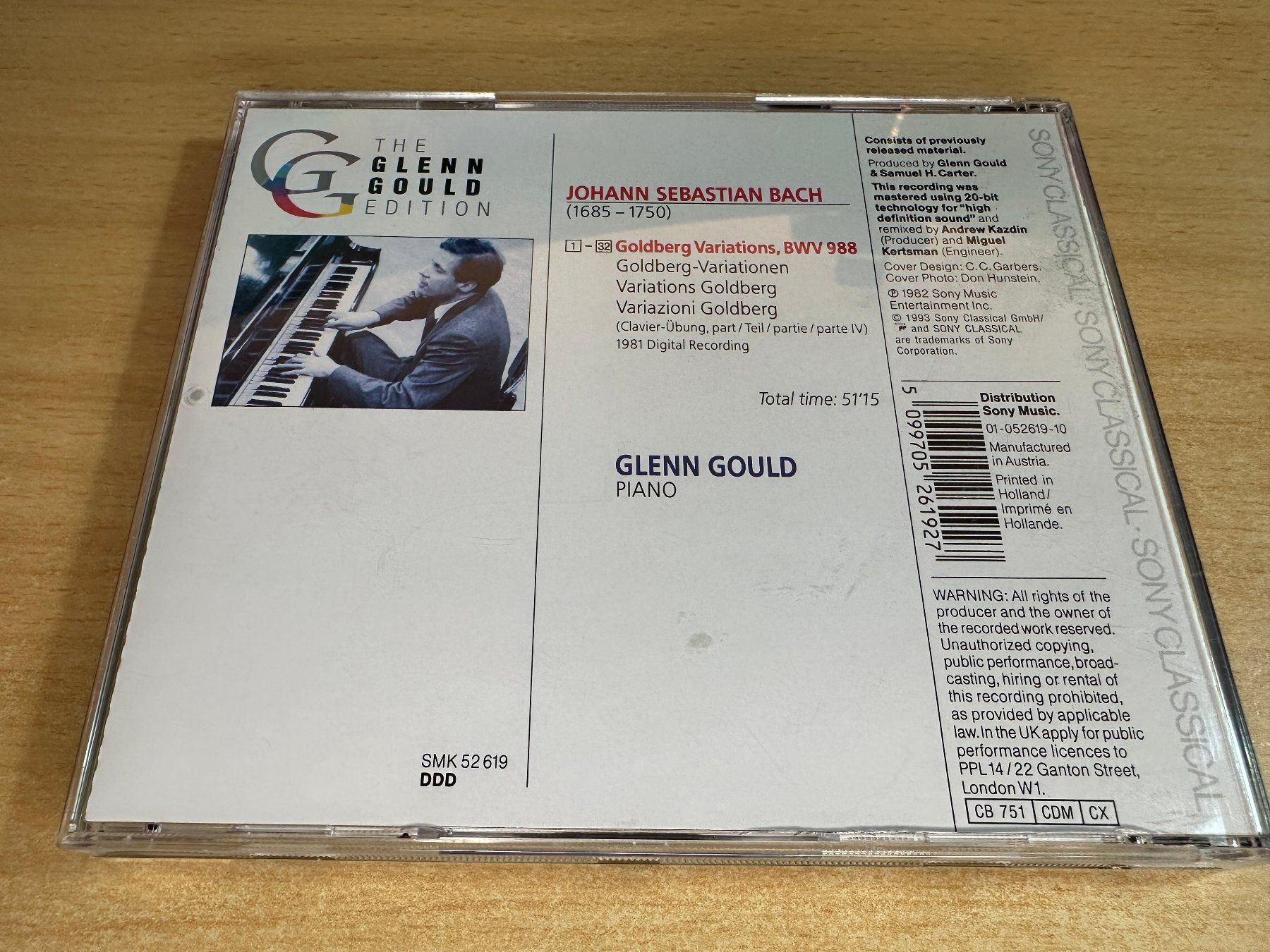 W1 J.S. Bach - Glenn Gould – Goldberg Variations BWV 988 (Gebraucht) in ...