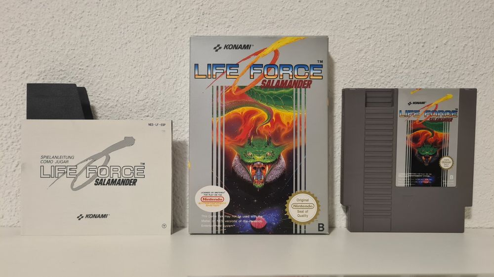 Ab 1.- LIFE FORCE SALAMANDER - Top- CIB / Pal B Nintendo NES (Gebraucht ...