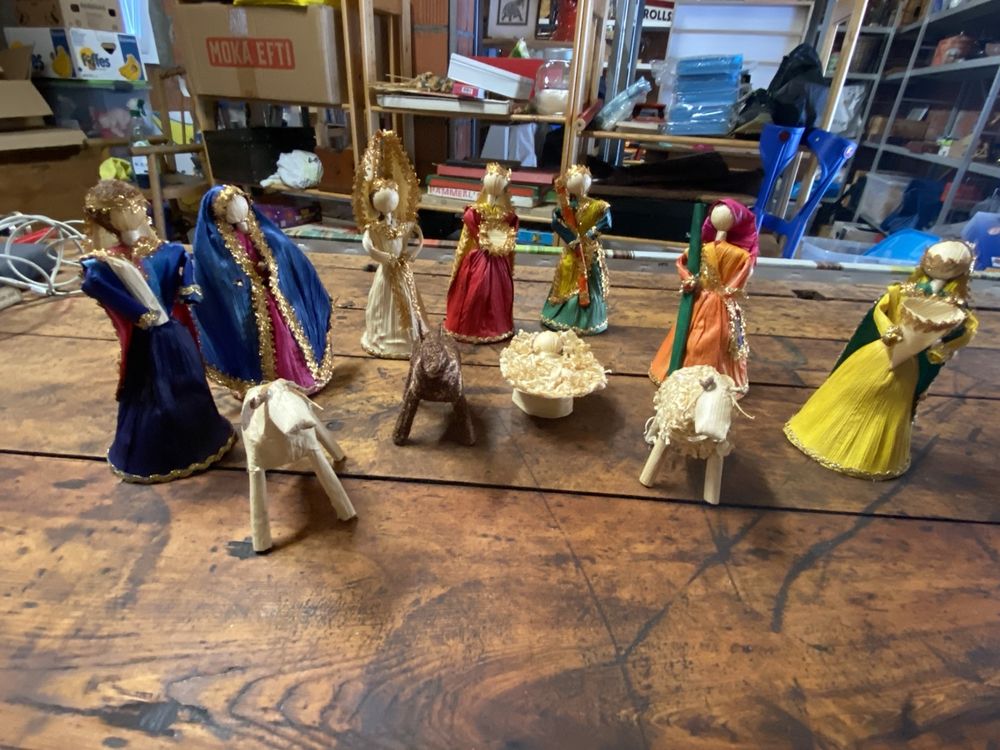 Presepe artigianale Natale vintage figure paglia (Usato) a Capolago per ...