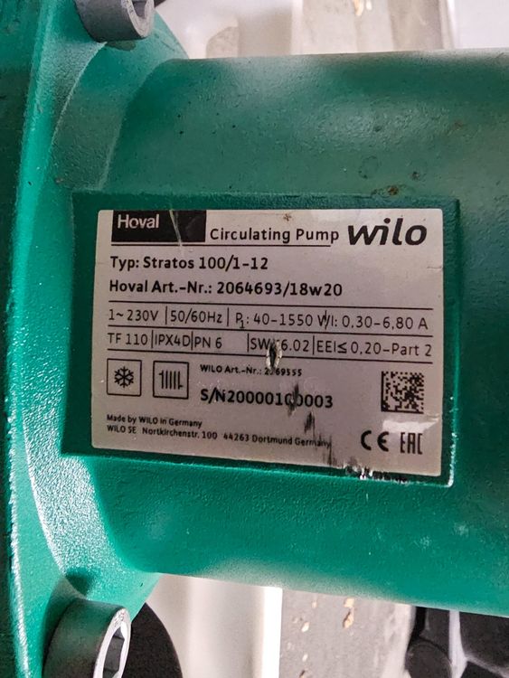 Hoval Circulating Pump WILO (Gebraucht) in Engelberg für CHF 100 – nur Abholung auf Ricardo kaufen