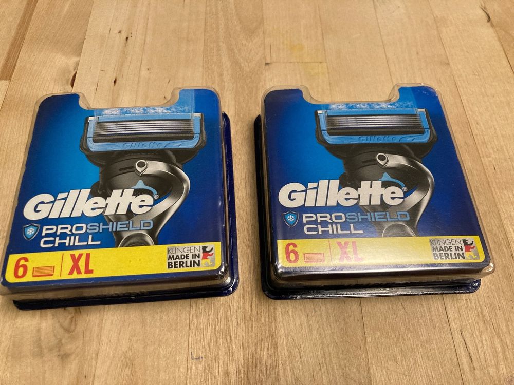 2x Gillette Pro Shield Chill XL 6 Rasierklingen | Kaufen auf Ricardo