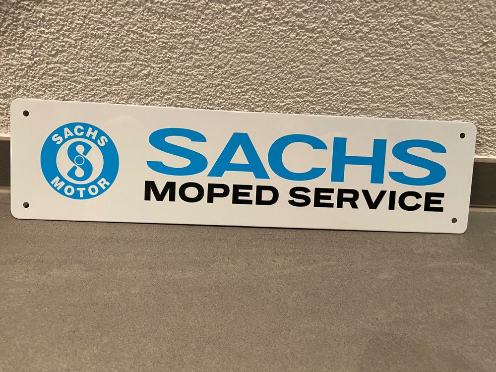 SACHS MOPED SERVICE SCHILD 40 x 10 cm NEU! (Neu und originalverpackt ...