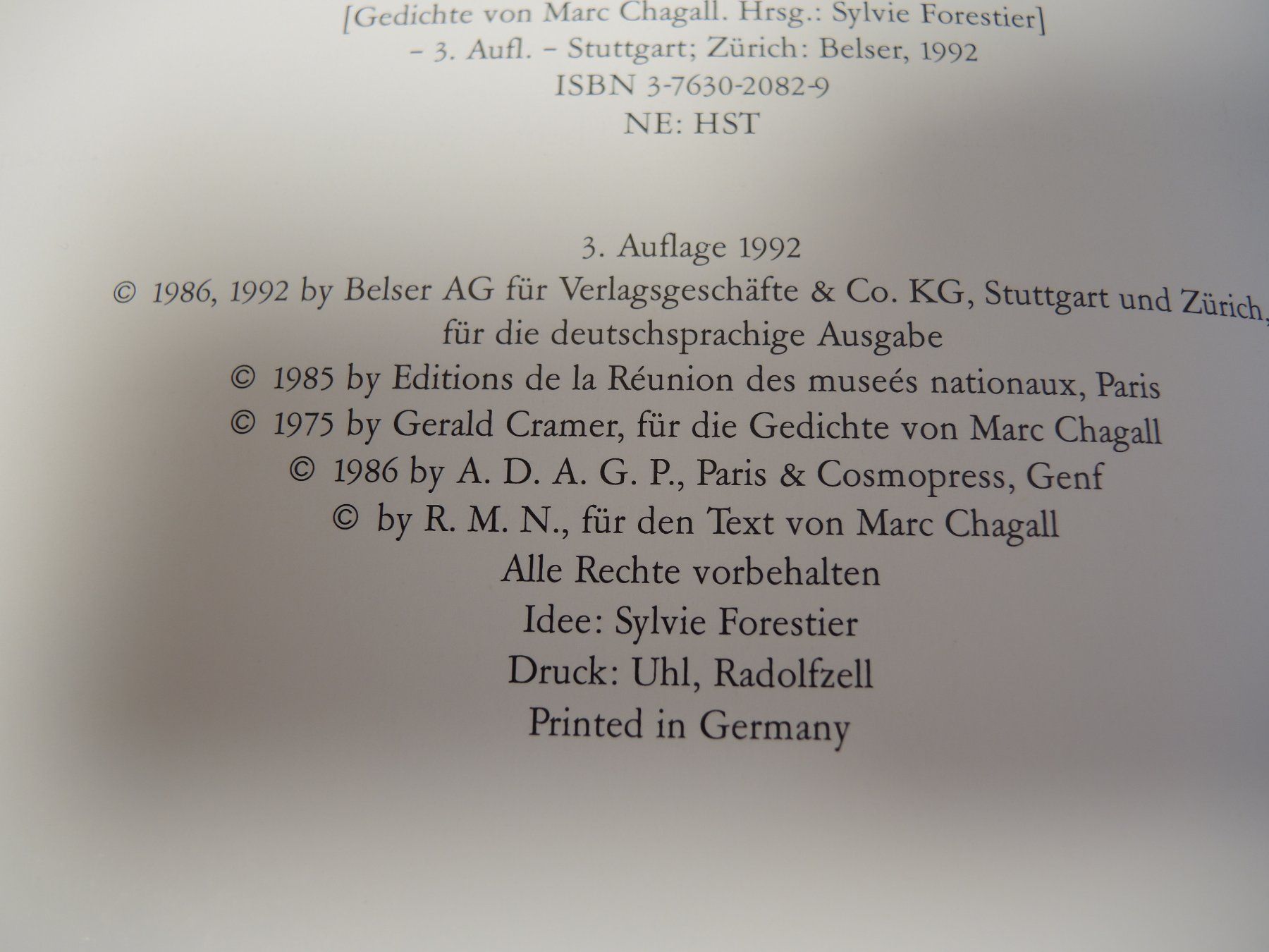 Marc Chagall Belser Verlag Gemälde der biblischen Botschaft (Gebraucht ...