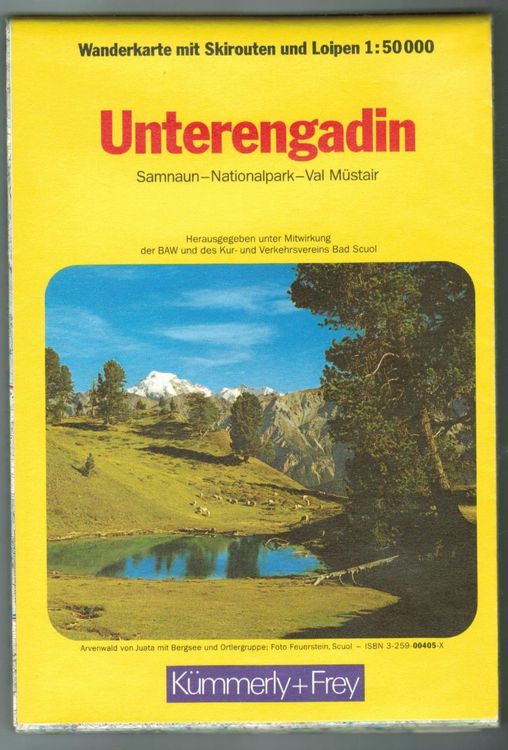 Landkarte Unterengadin Wanderkarte 1979 (Gebraucht) in Zürich für CHF 3 ...