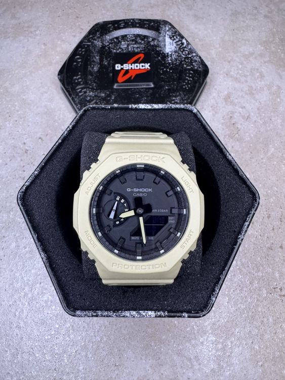 Casio G-Shock Ga-2100-5AER Beige/Black Ab. 1.- !!! | Kaufen auf Ricardo