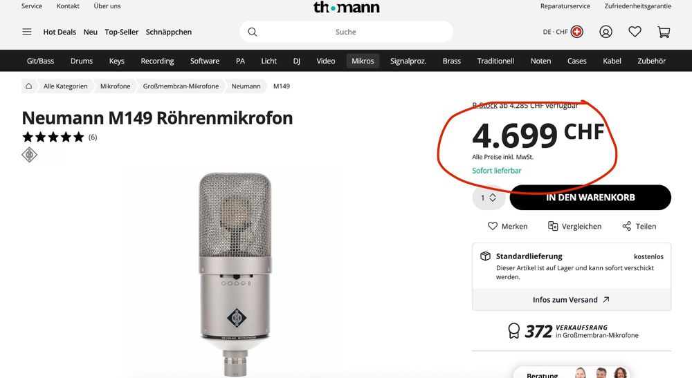 Neumann M149 Tube - Röhren Mikrofon / Tube Microphone M 149 (Gebraucht ...