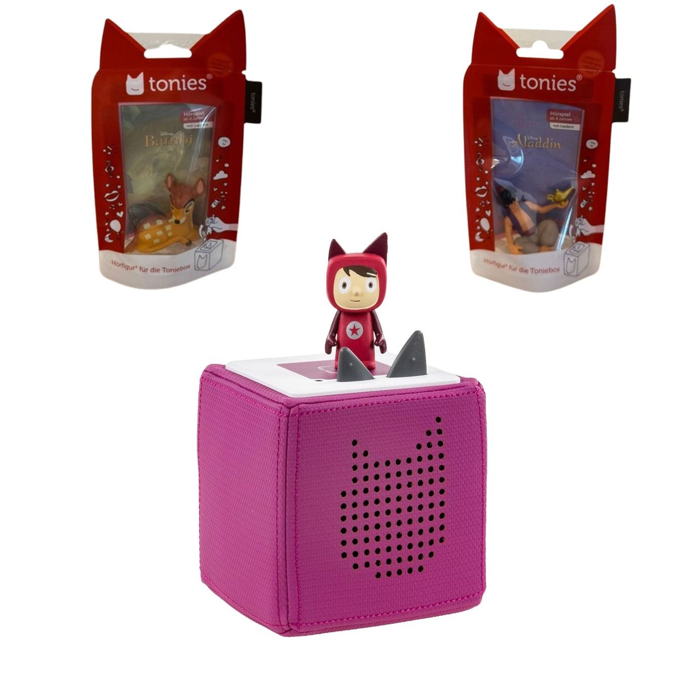 Tonies Toniebox Starterset + 2 Tonies Aladdin Bambi OVP (Neu und ...