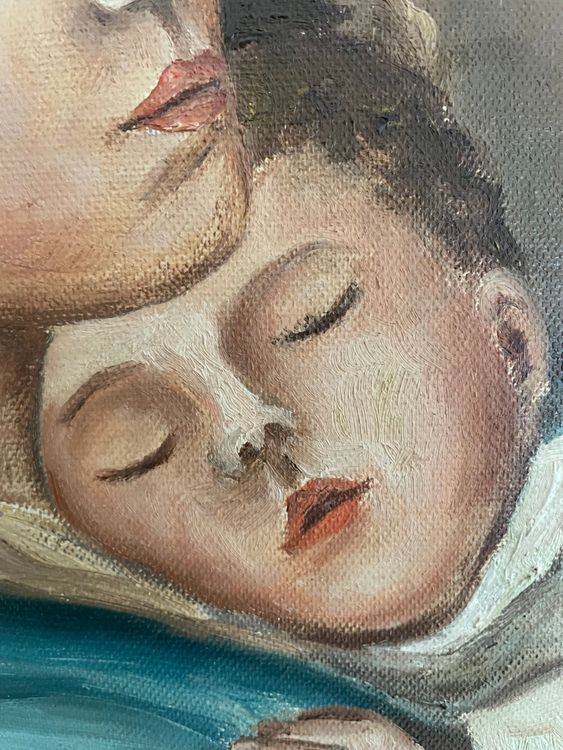 Ölbild Mutter mit Kind Hans Mertens 1906-1944 sakral Sammler (Gebraucht ...