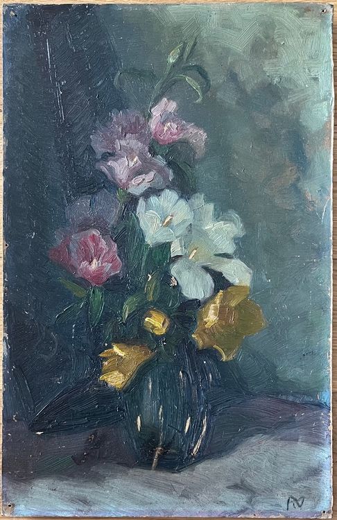 Antike Stilleben Gemälde mit Blumen, Monogrammiert (Gebraucht) in Root für CHF 19 – nur Abholung ...