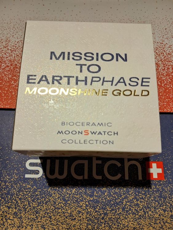 Swatch x Omega Mission to Earthphase Moonshine Gold Cold Mo. (Neu und originalverpackt) in ...