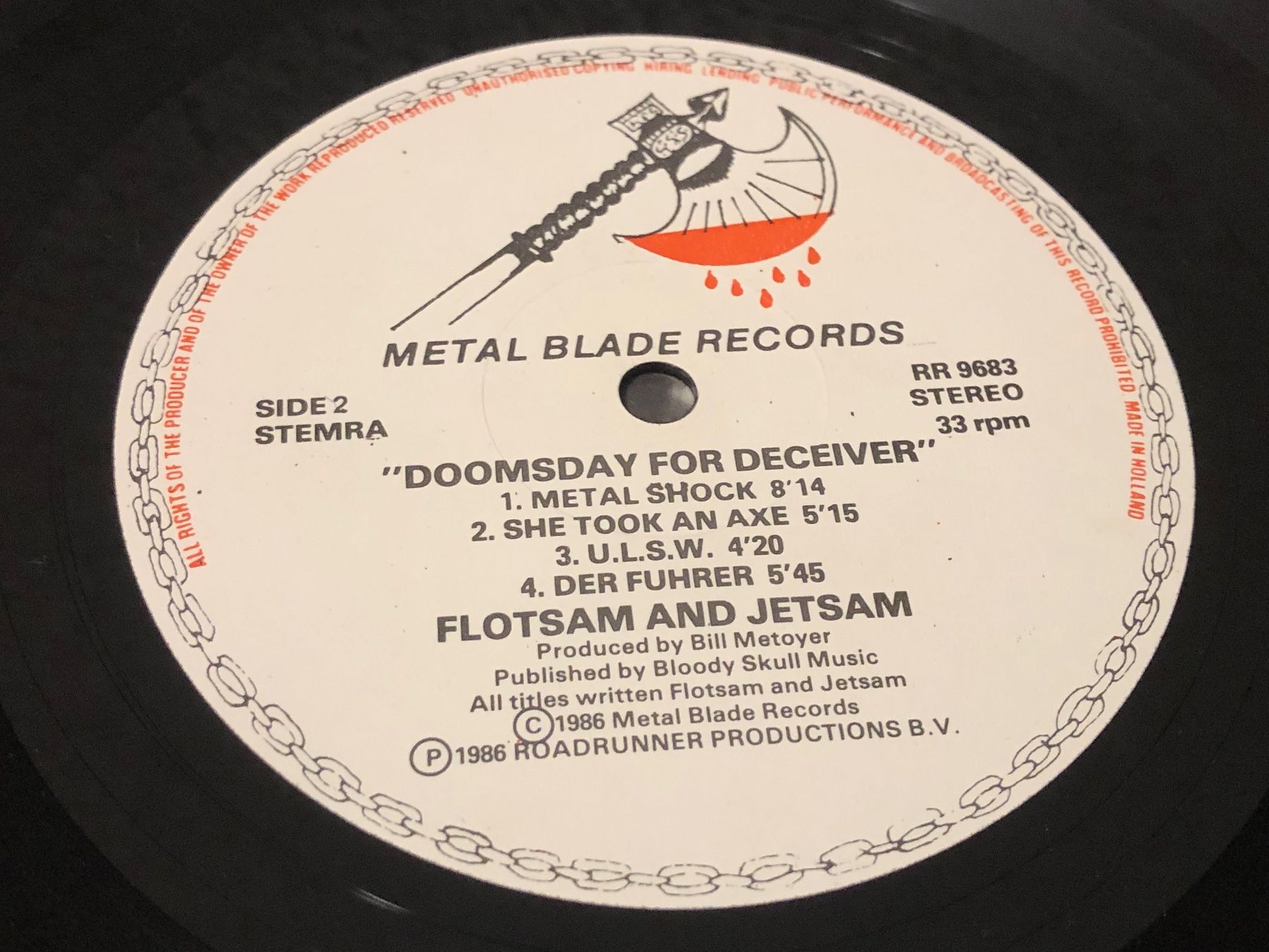FLOTSAM AND JETSAM - DOOMSDAY... LP ORIG EU 1986 METAL BLADE (Gebraucht ...