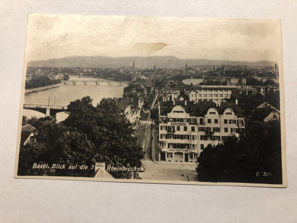 Basel Blick auf die 3 Rheinbrücken / Elsässerhof 1926 (Gebraucht) in Pfäffikon ZH für CHF 7 ...