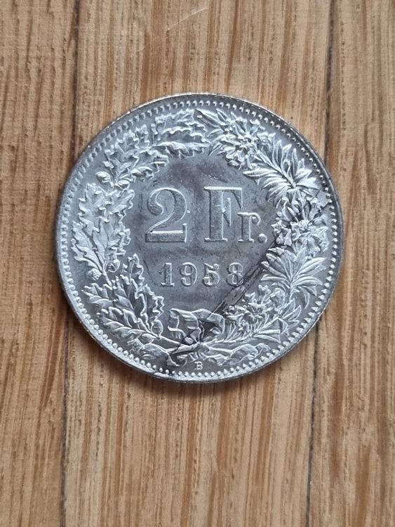 2 Franken 1958 - Top-Stück - selten | Kaufen auf Ricardo