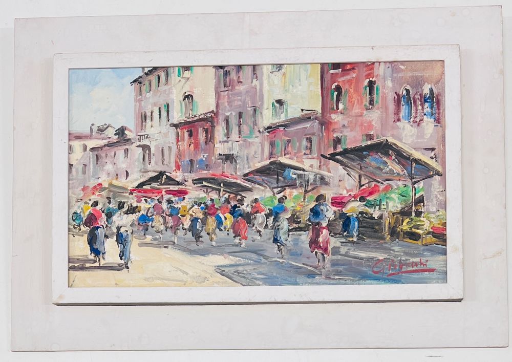 Szene Gemälde Unleserlich Signiert | Kaufen auf Ricardo