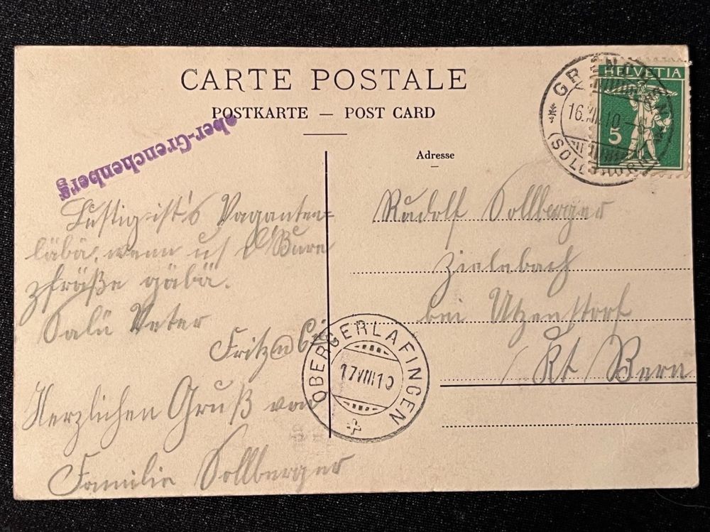 Alte Postkarte Gruss aus Obergrenchenberg. | Kaufen auf Ricardo