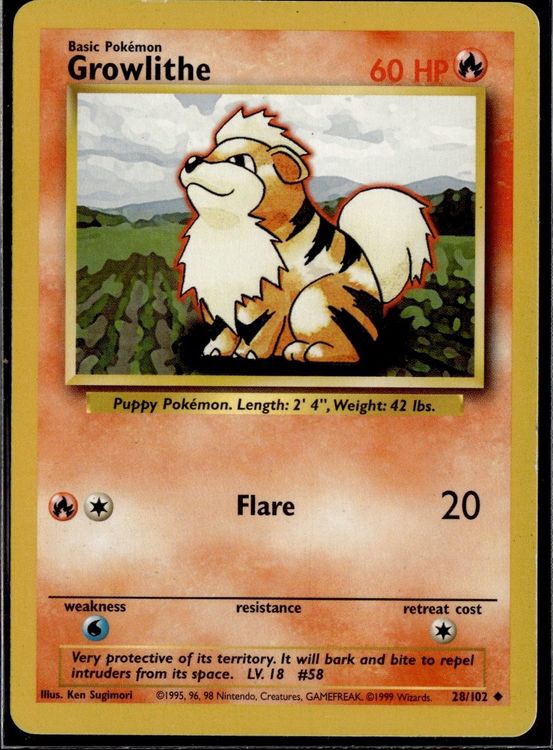 Growlithe 28/102 Base Set (Gebraucht) in Zürich für CHF 2 – mit ...
