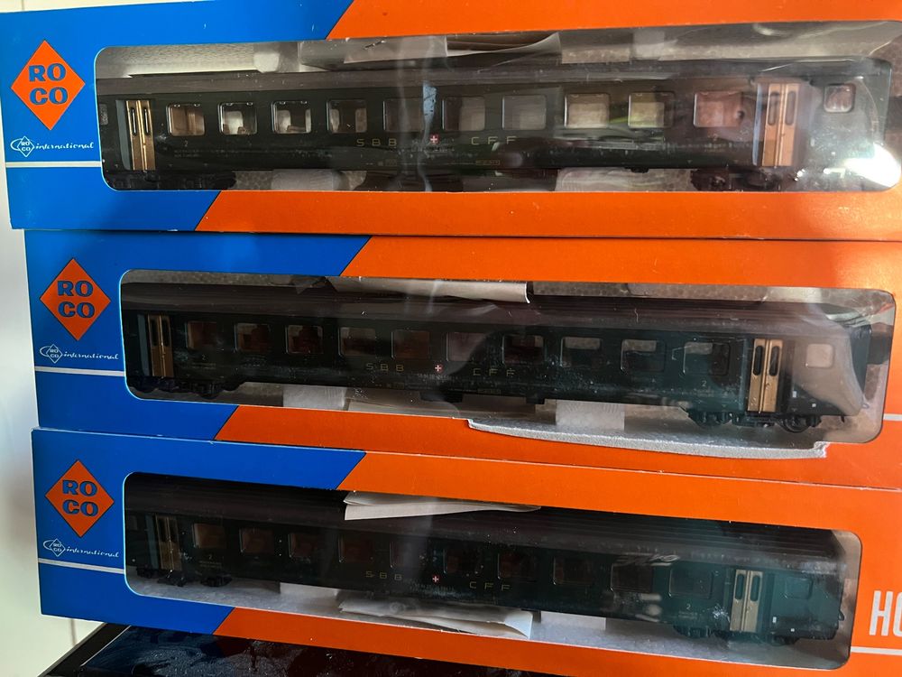 3 wagon ROCO 4238 CFF voiture voyageurs EW II, 2ème classe | Kaufen auf ...