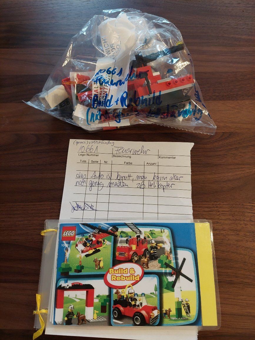 Lego 2 Sets (60003 + 10661) Feuerwehr (Hausbrand + Build&Reb (Gebraucht ...