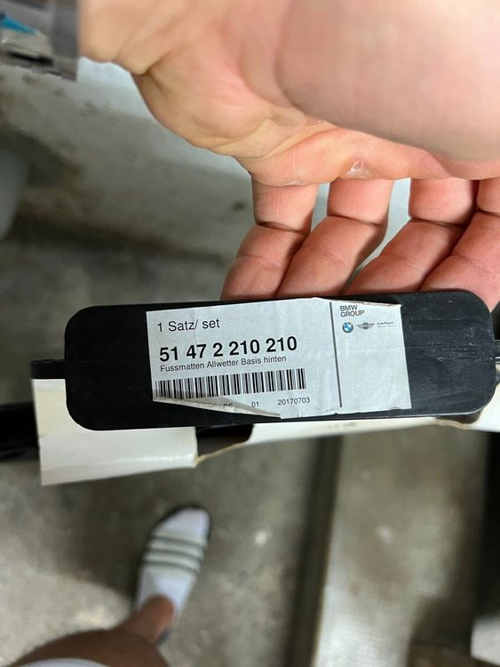 BMW Satz Gummimatten BASIC hinten anthrazit, passend 1er F20 (Neu und ...