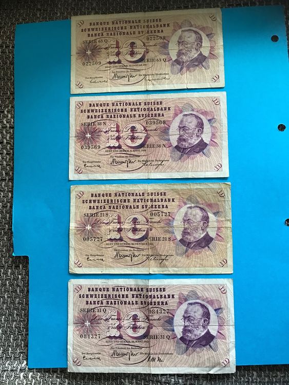 Alte CH Banknoten (Gebraucht) in für CHF 15 – mit Lieferung auf Ricardo ...