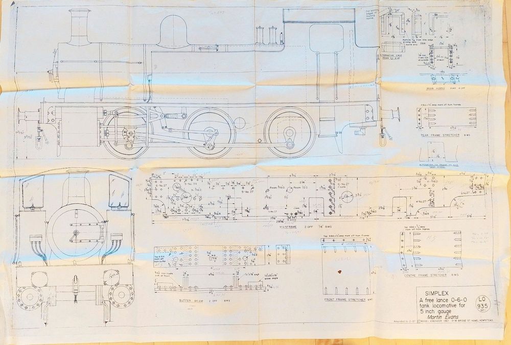 Dampflok SIMPLEX 5" Baupläne | Acheter sur Ricardo